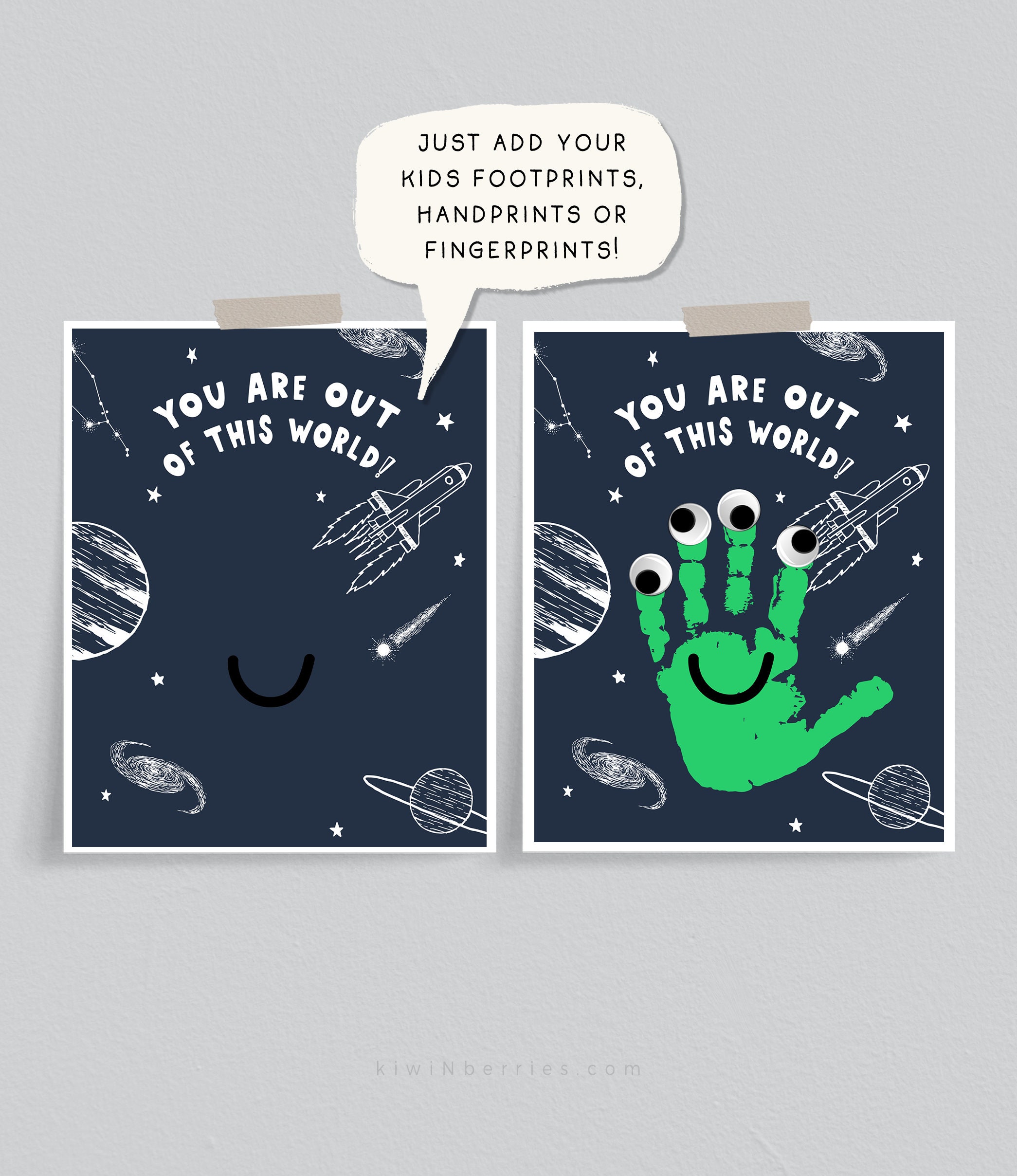 Alien Handprint Craft: Fun Kids Activity (digital Download) - Etsy