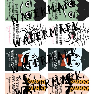 Printable Tags for Halloween, Party Treat Bags Tag, Gifts for ...