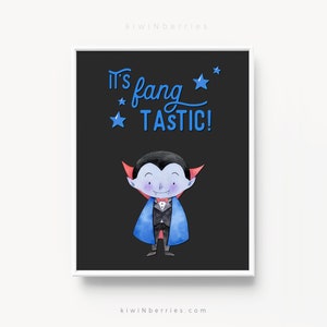 Cute Vampire Print, Kids Halloween Decorations, Halloween Poster ...