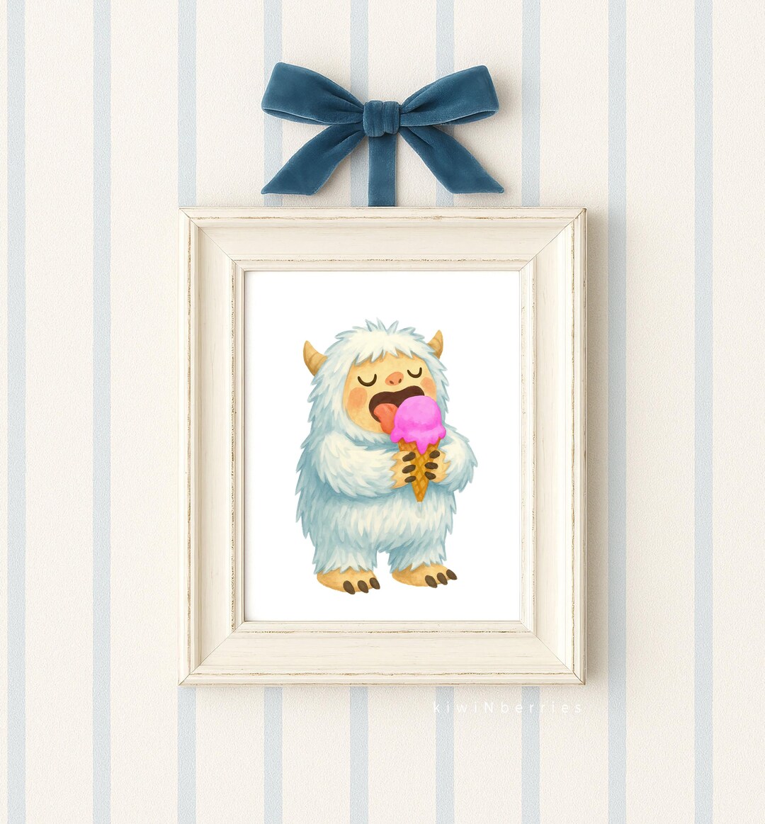 Yeti Wall Art | Funny Monster Printable, Whimsical Kids Room Decor ...