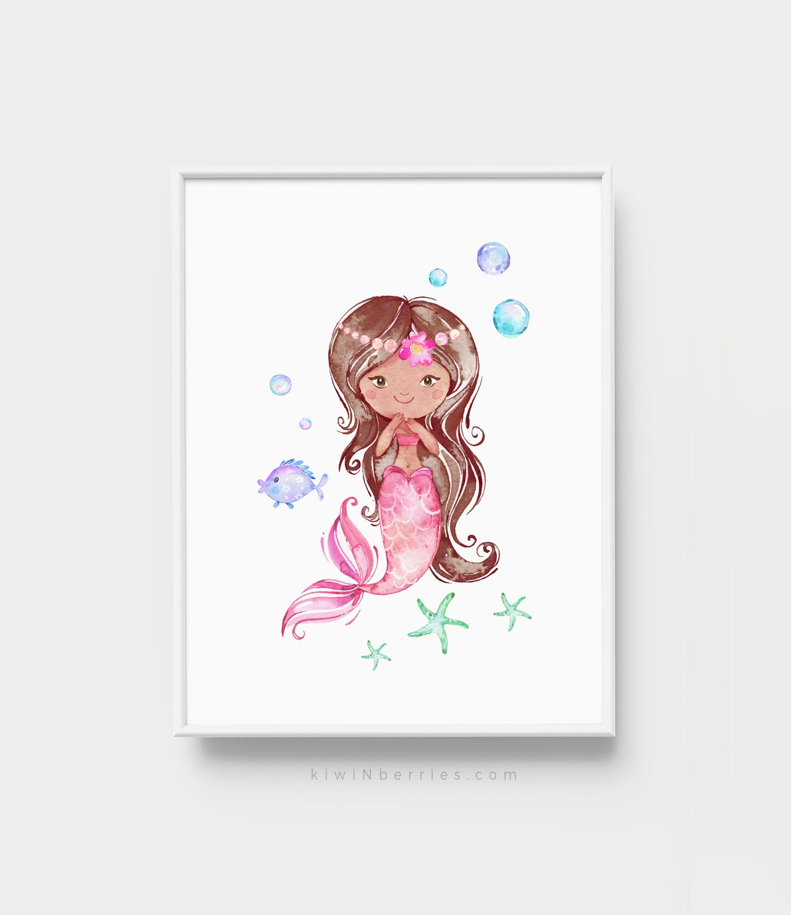 Girls Room Decor Mermaid Prints Inclusive Wall Art Mixed - Etsy