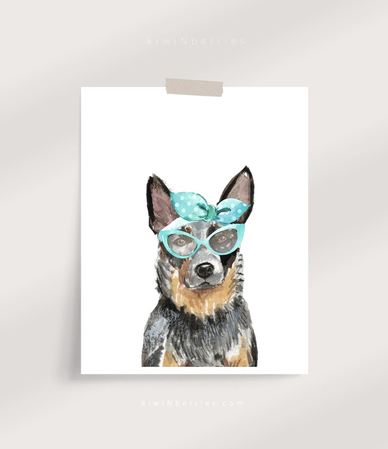 Fun Dog Prints Girl Room Decor Girly Puppies Art Set of 6 - Etsy