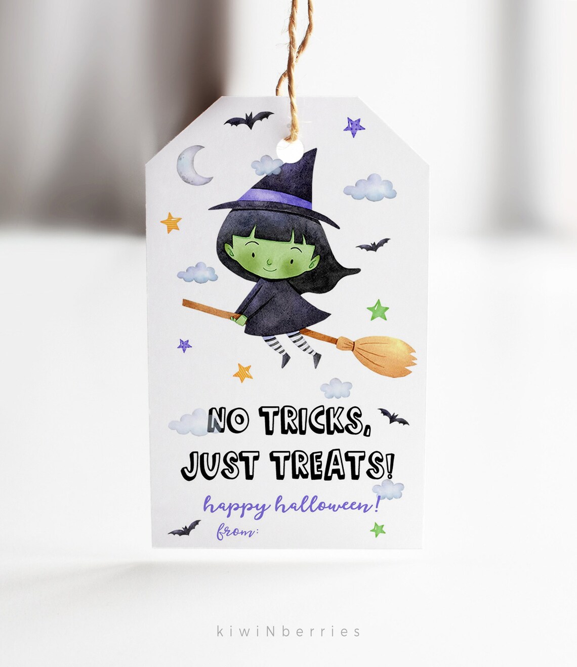 Spooky Cute Halloween Printable Tags, Party Favors (2x3.5in) - Etsy
