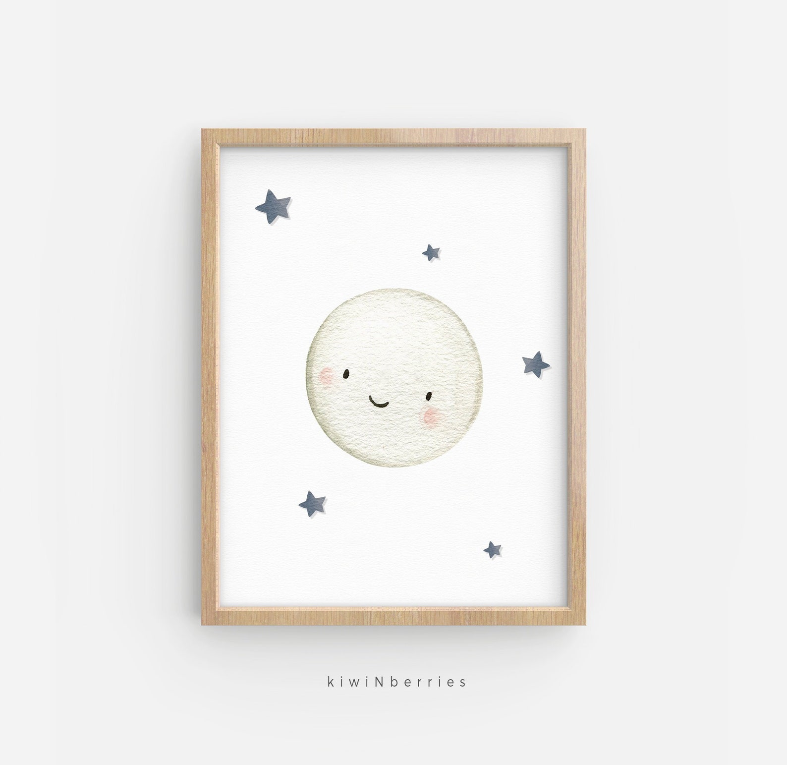 Baby Moon Print Printable Baby Art Nursery Wall Art Nursery | Etsy