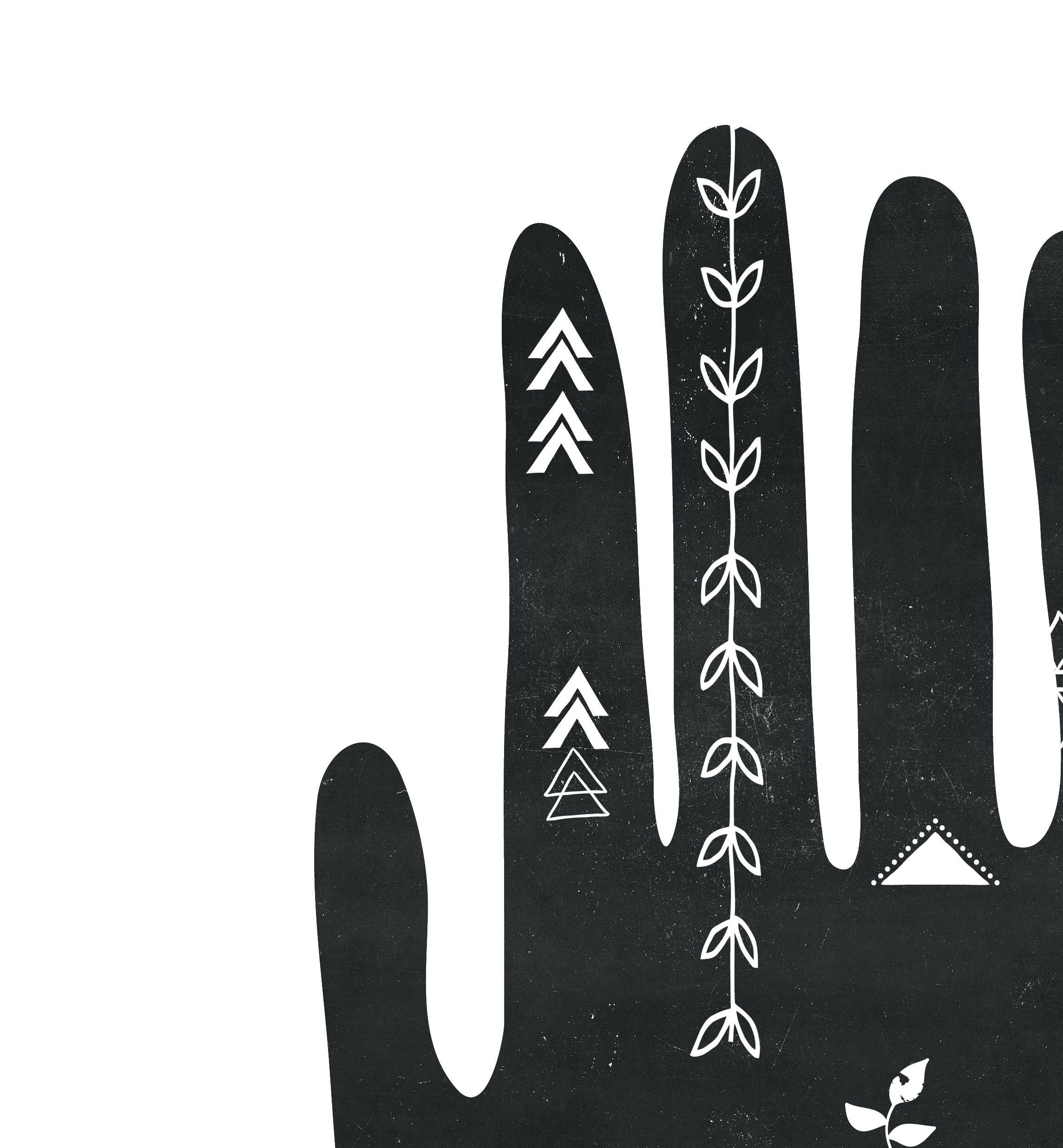 Bohemian Hand Print Bohemian Decor Teen Girl Room Decor | Etsy