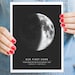 Personalised Gift, Custom Moon Print BLACK, Personalized Moon Phase ...