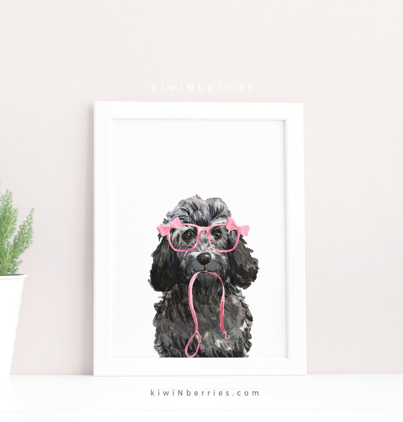 Fun Dog Prints Girl Room Decor Girly Puppies Art Set of 6 - Etsy