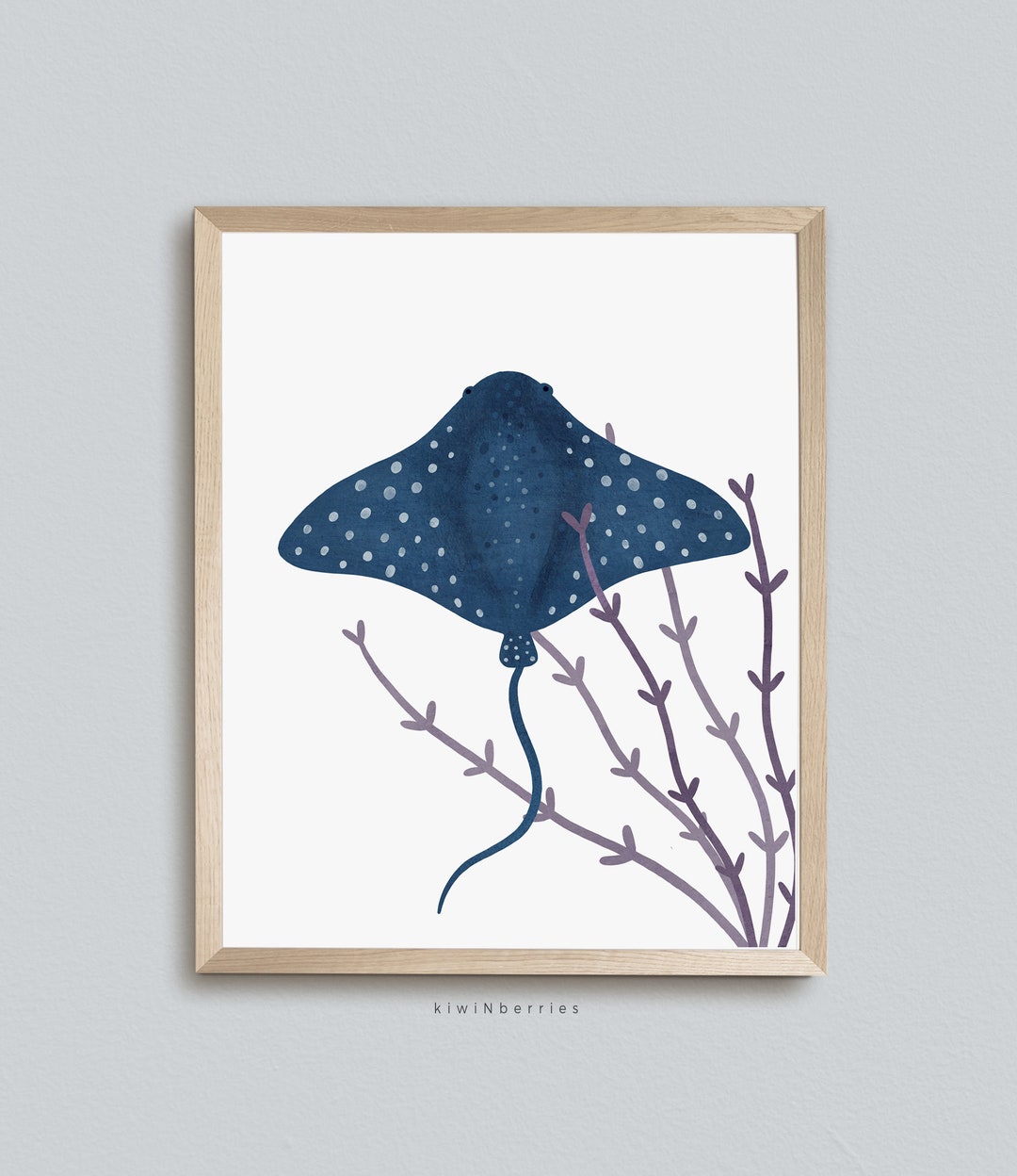 Manta Ray Printable Wall Art, Stingray Poster, Sea Ray Print, Kids ...