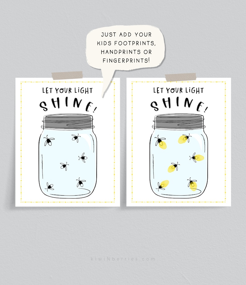 Firefly Handprint Craft: Kids Printable Activity (digital Download ...