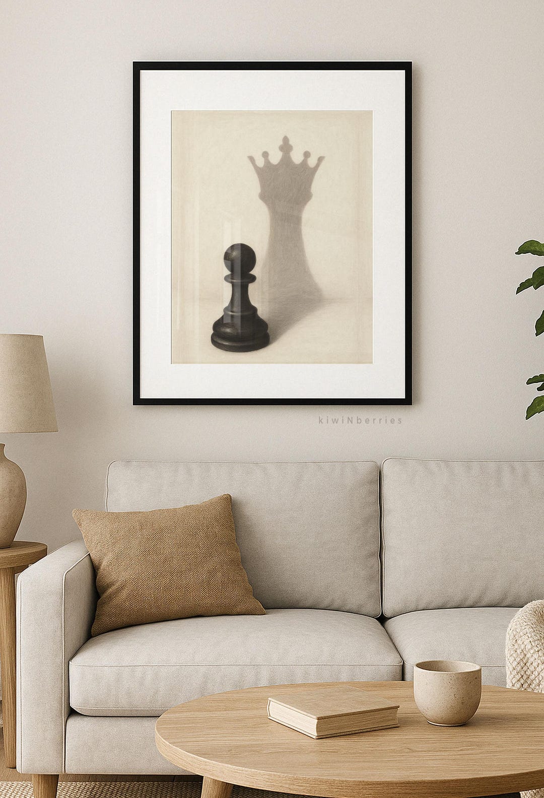 Pawn to Queen Chess Art: Inspirational Game Room Poster (digital ...