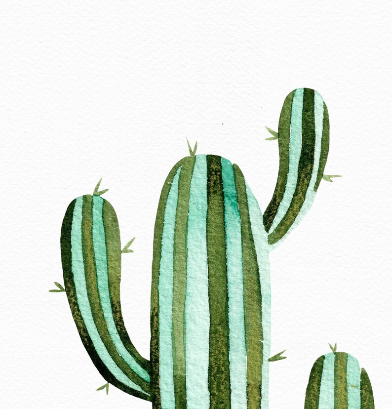 Cactus Print Printable Cactus Art Botanical Prints | Etsy