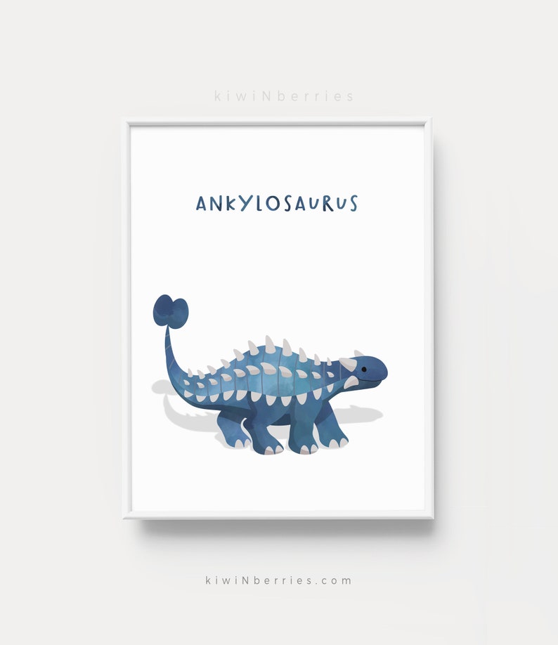 Ankylosaurus Print Dinosaur Art Print Dinosaur Printable | Etsy