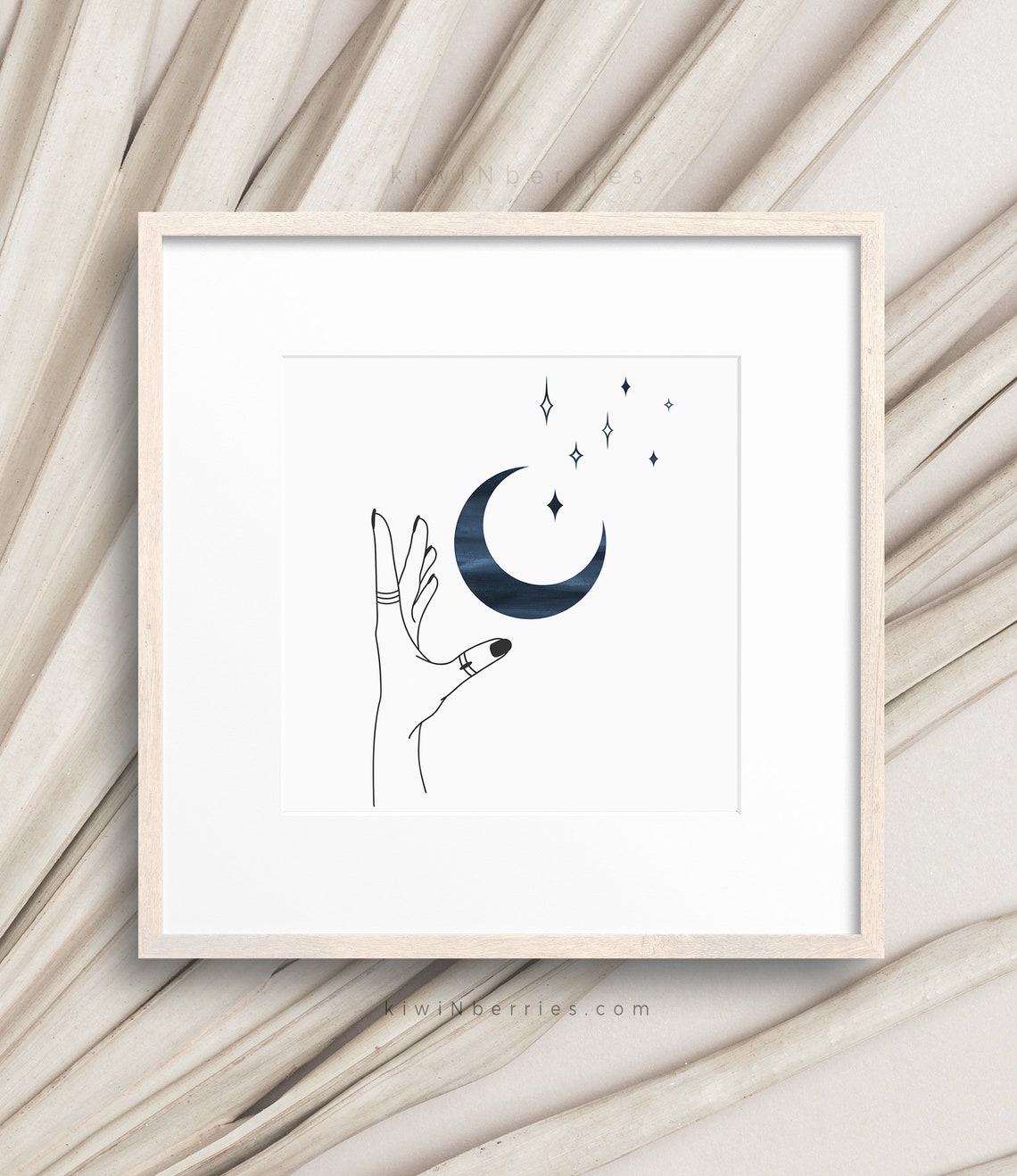 Abstract Moon Art Hands Holding Moon Print Celestial Art - Etsy