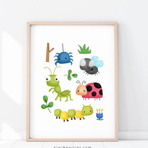 Cute Bugs Print Set, Playroom Kids Wall Art (digital Download) - Etsy