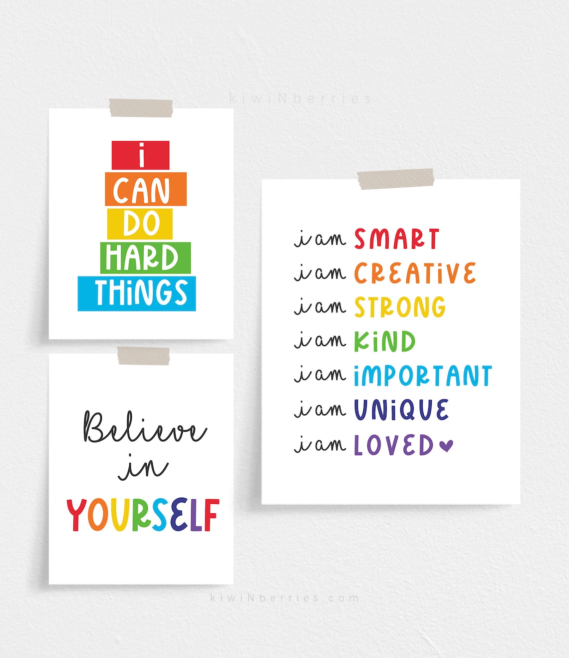 I Can Do Hard Things print Printable Hard Things Positive | Etsy