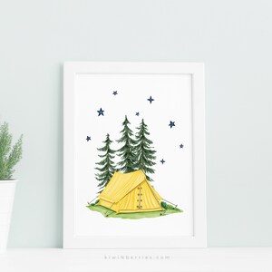Camping Wall Art, Kids Room Decor, Printable Digital, Outdoorsy Kids ...