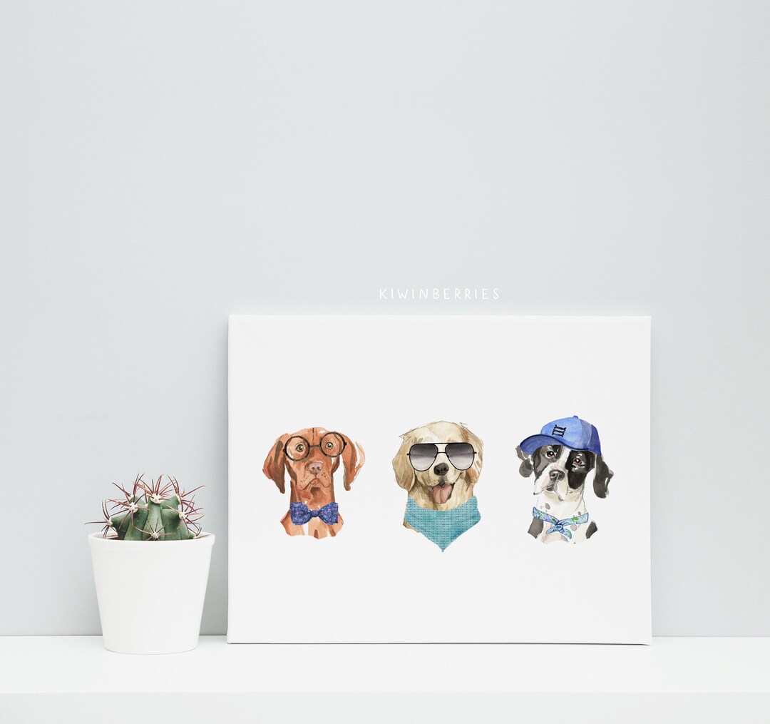 Cool Dogs Print, Boys Wall Decor, Teen Boys Wall Art, Printable Boys ...