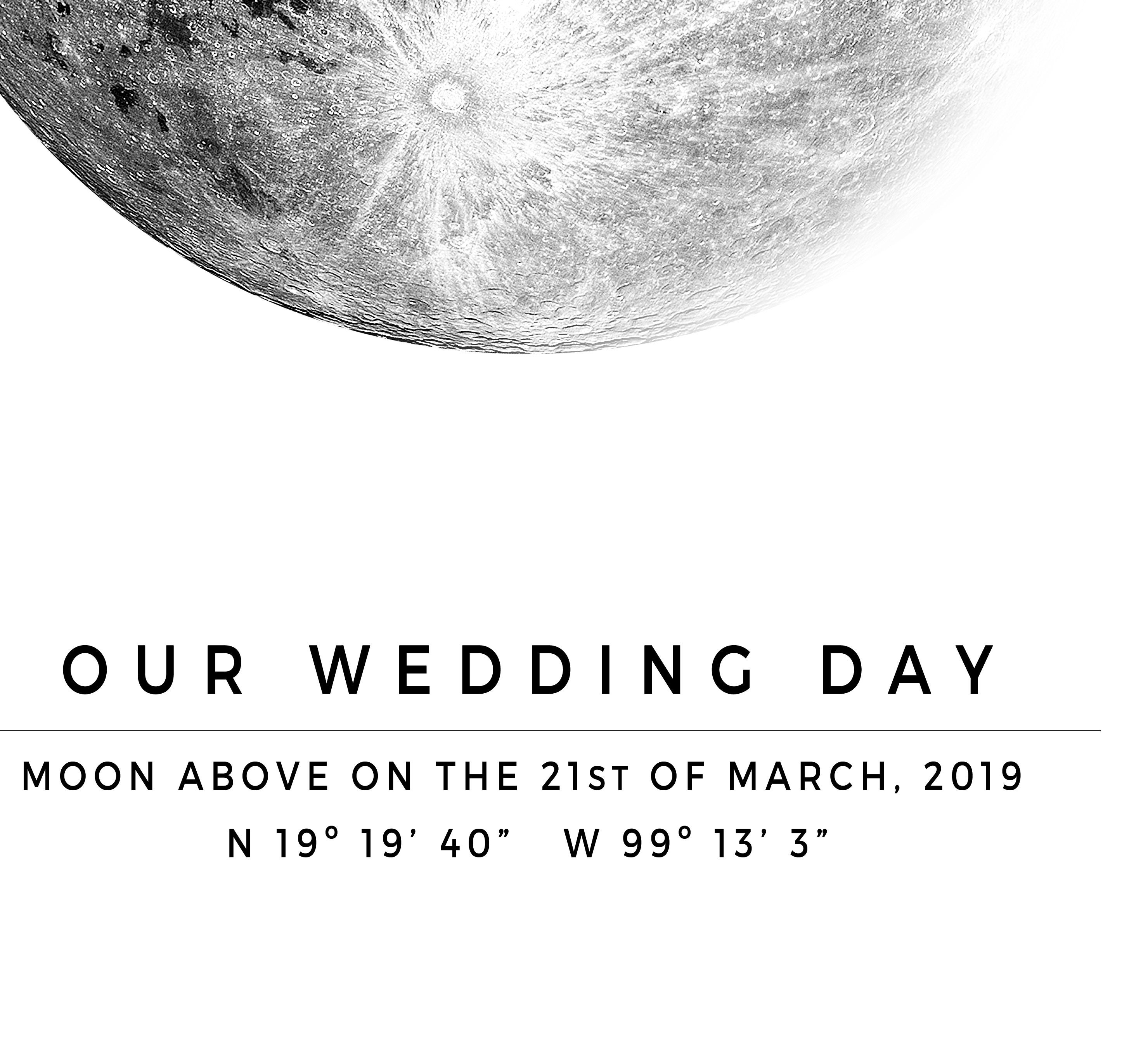 Printable Gift Custom Moon Print Personalized Moon Phase | Etsy