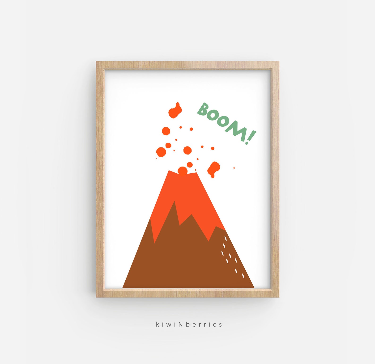 Volcano Print Printable Volcano Wall Art Dinosaur Prints - Etsy