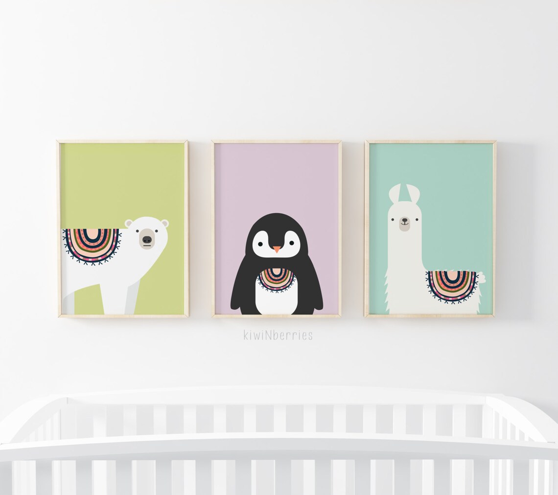 Llama Nursery Print Printable Gift for Children Kids Room - Etsy