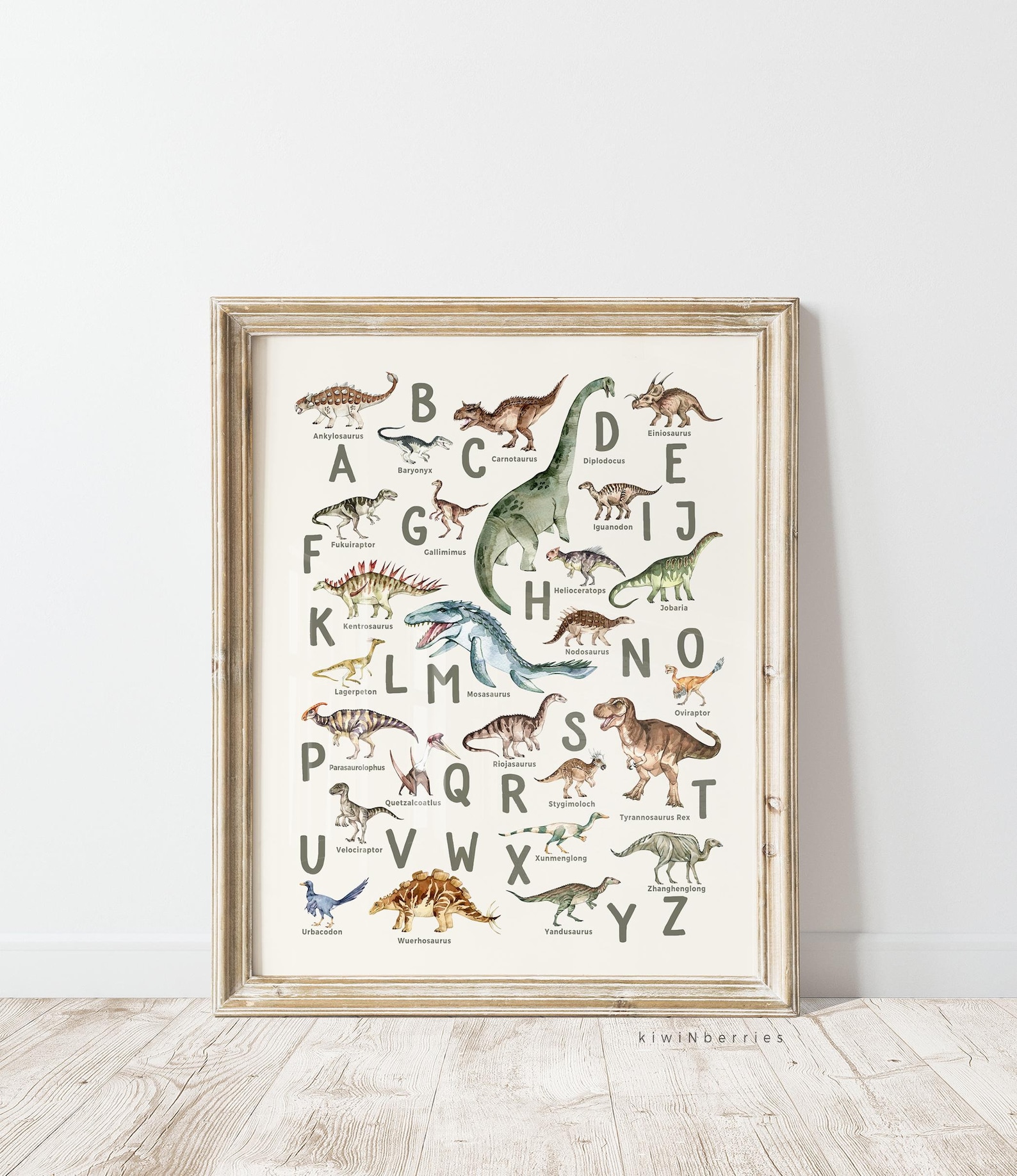 Dinosaur Alphabet Chart Print: Dino Species & Names (printable) - Etsy