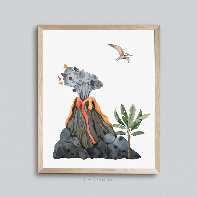 Volcano Print Nursery - Etsy UK