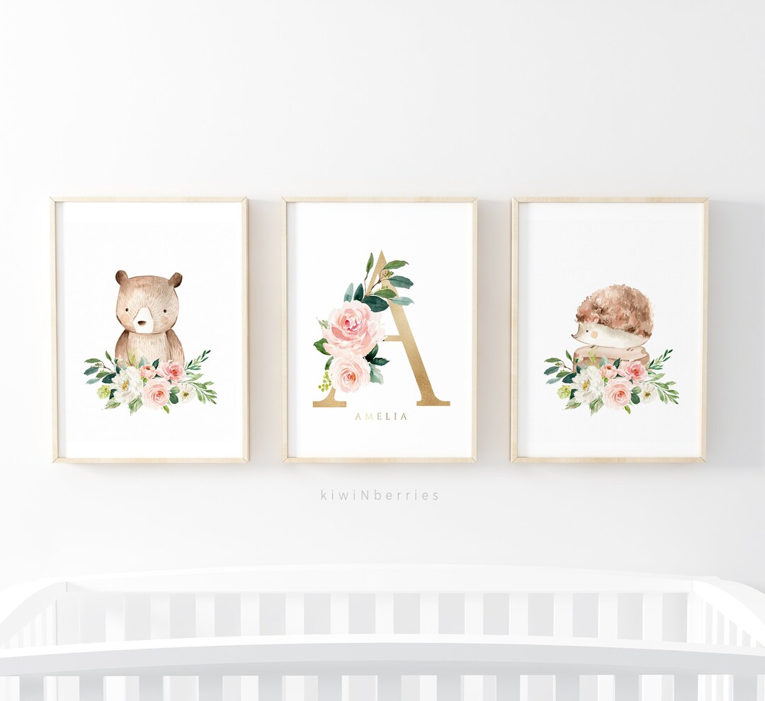 Boho Nursery Name, Baby Shower Gift, Baby Girl Wall Art, Personalized ...