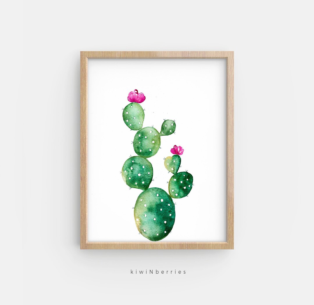Cactus Print Printable Cactus Art Botanical Prints Cactus Poster ...
