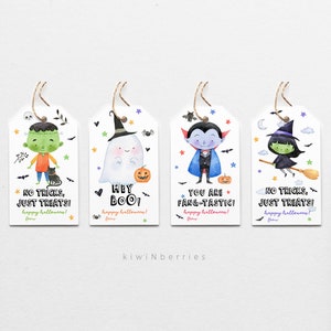 Halloween Tag Bundle, Halloween Party Treat Bag, Tags for Classmates ...