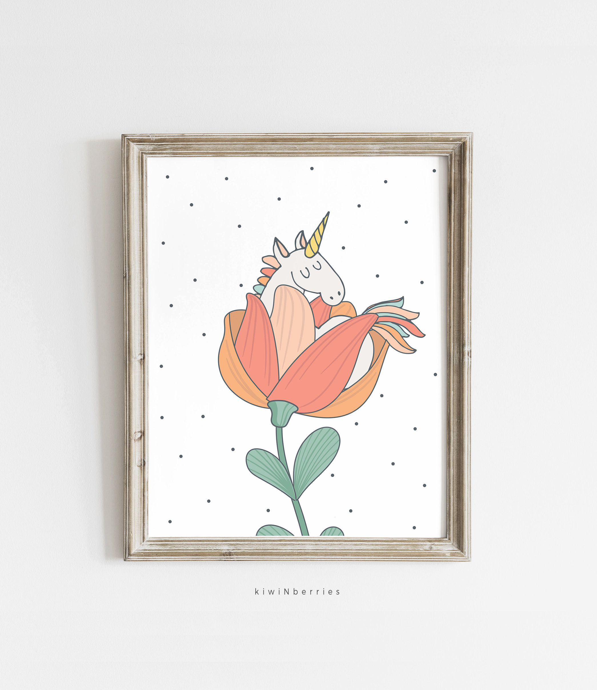 Boho Unicorn Print Set Girls Room Decor Printable Digital - Etsy