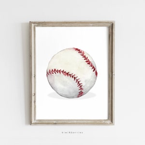Baseball Art Print Set: Bat, Ball, Mitten (digital Download) - Etsy