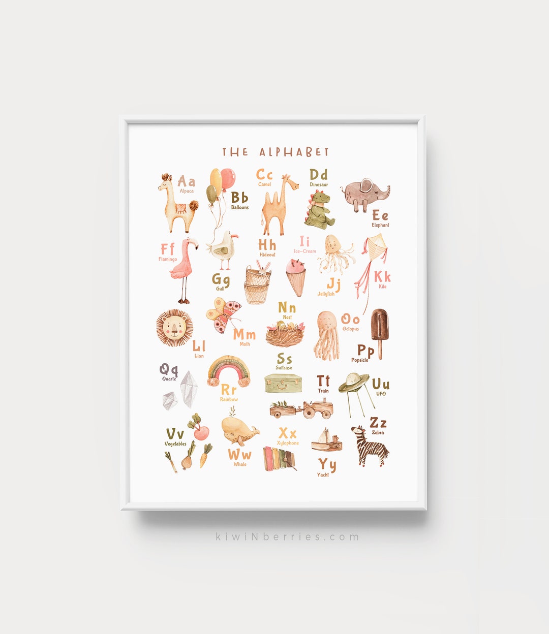 Alphabet Poster, Homeschool Printable, Educational Print, Playroom ...