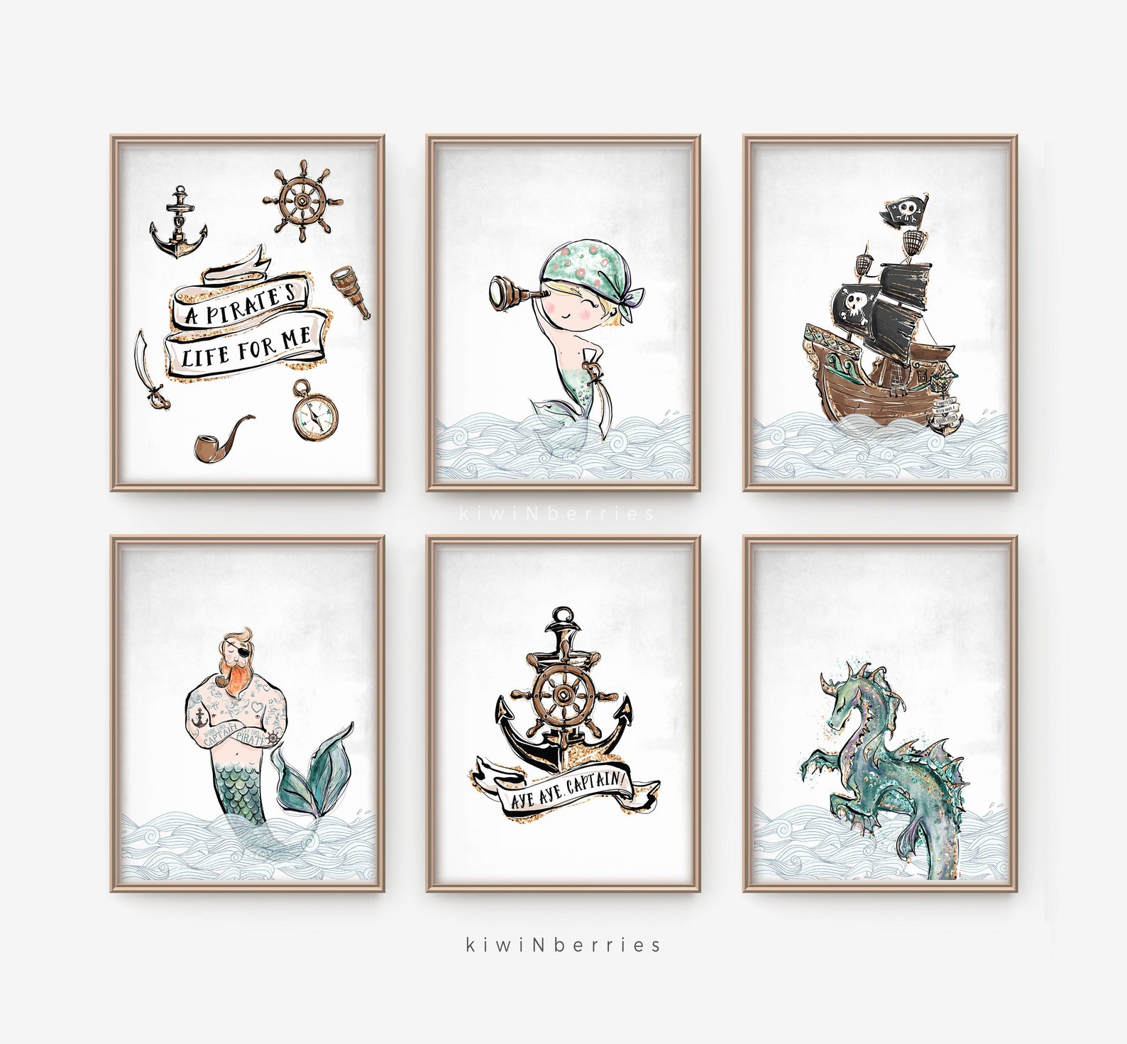 Pirate Ship Print Pirate Printable Art Kids Room Wall Art | Etsy