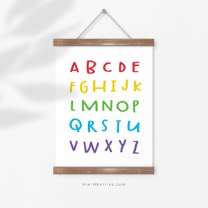 Alphabet Print, Colorful Alphabet Poster, Homeschool Printables ...