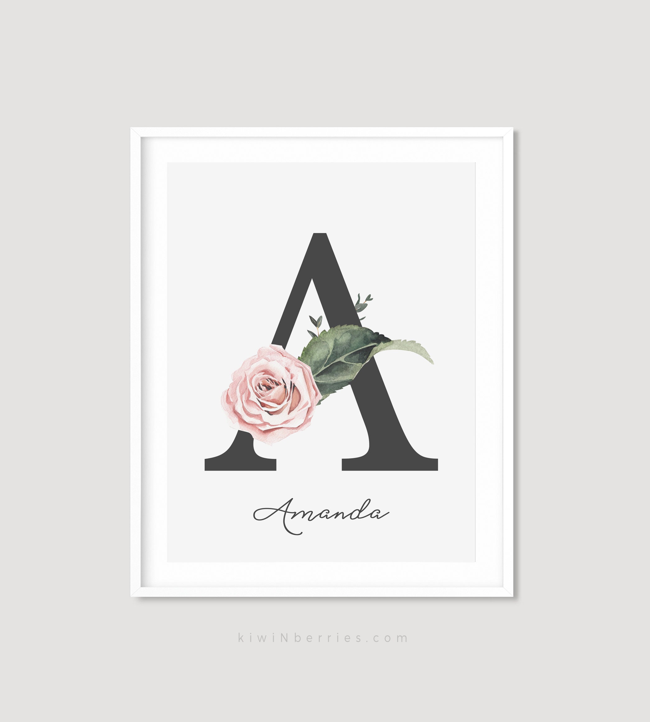 Printable Nursery Name Custom Girl Name Print Personalized - Etsy