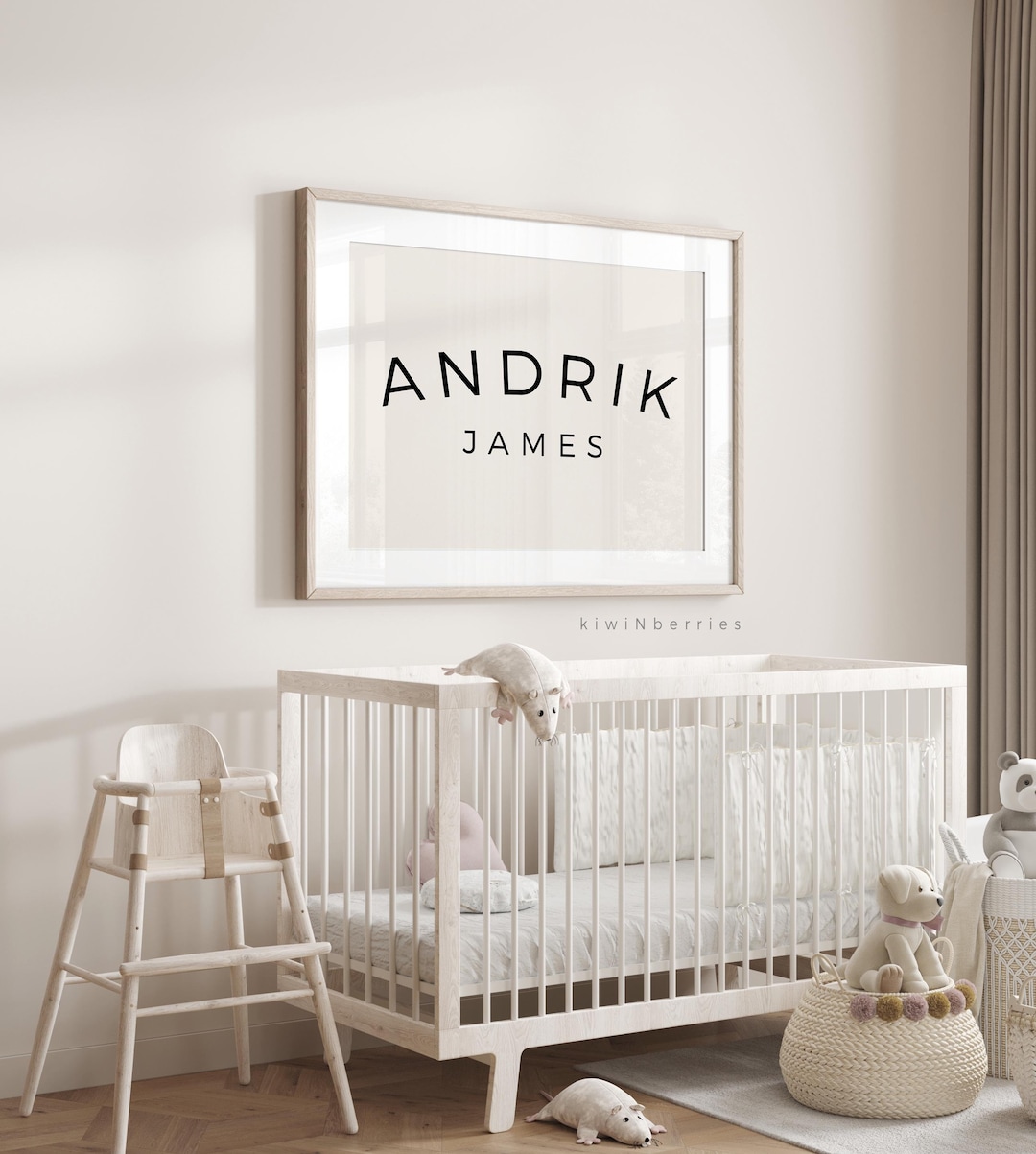 Custom Curved Name Print, Printable Poster for Nursery, Baby Boy Gift ...