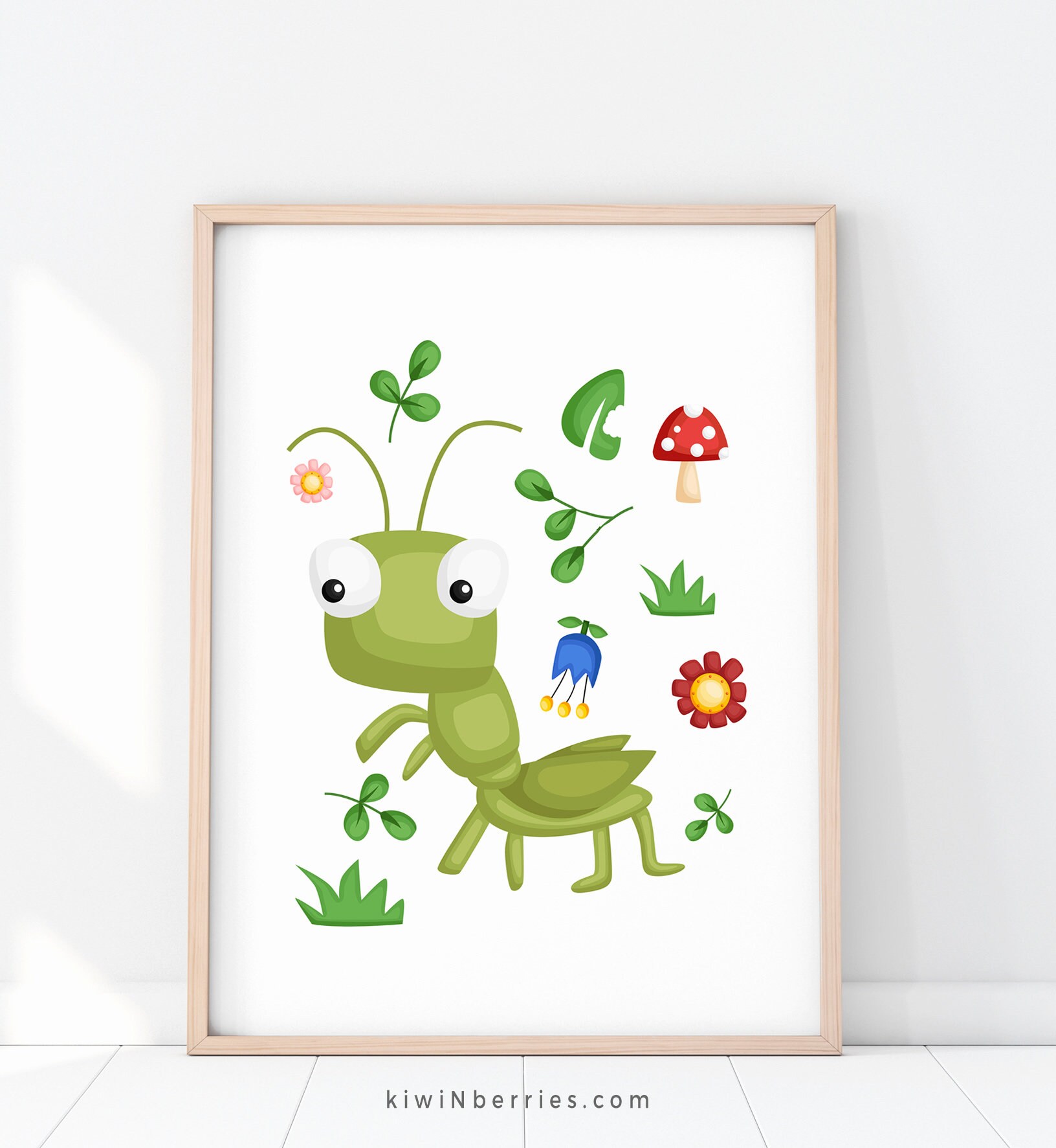 Happy Bugs Print Bug Printable Art Bugs Prints Kids Room | Etsy