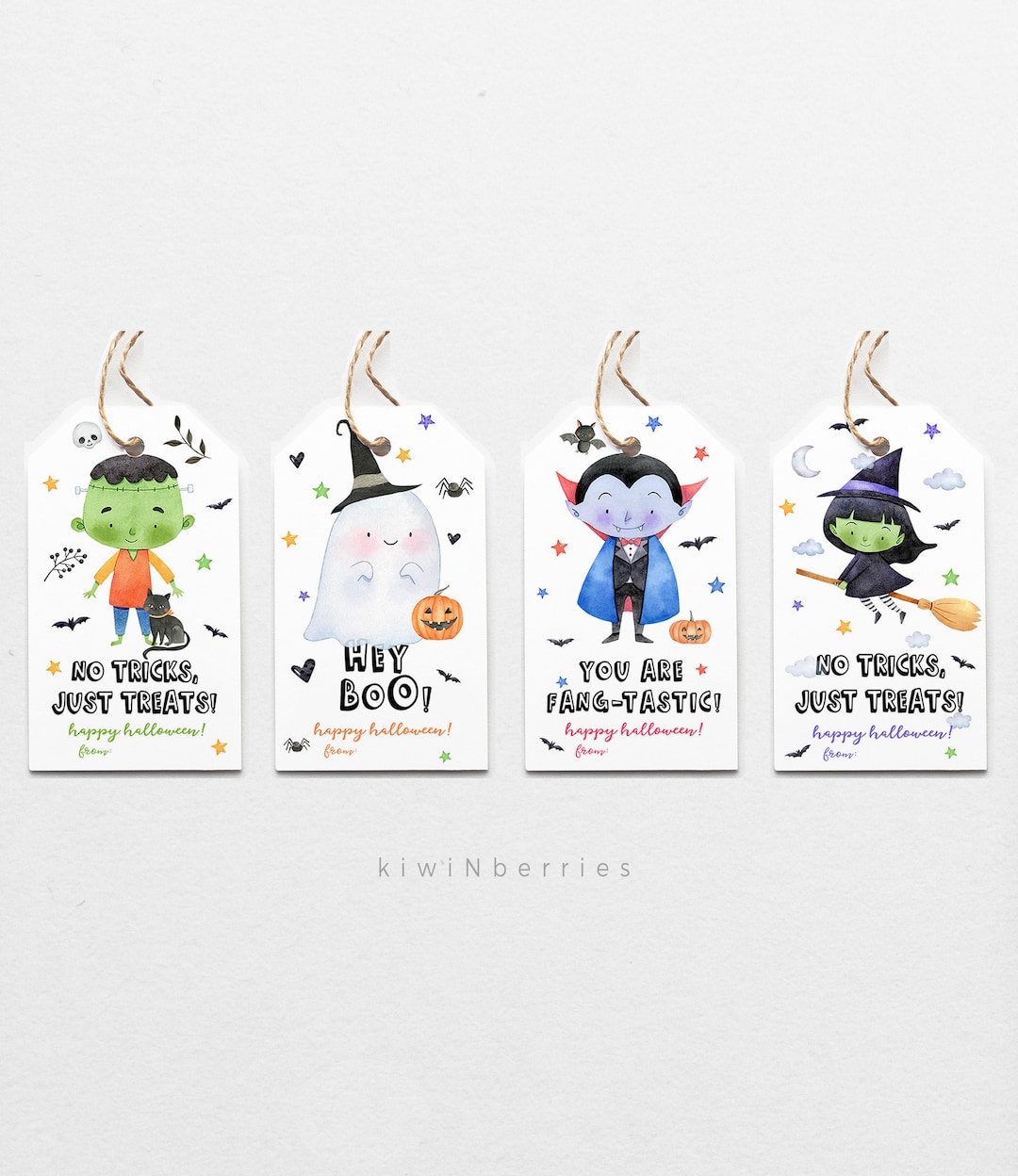 Printable Tags for Halloween, Party Treat Bags Tag, Gifts for ...