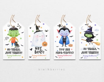 Printable Tags for Halloween, Party Treat Bags Tag, Gifts for ...