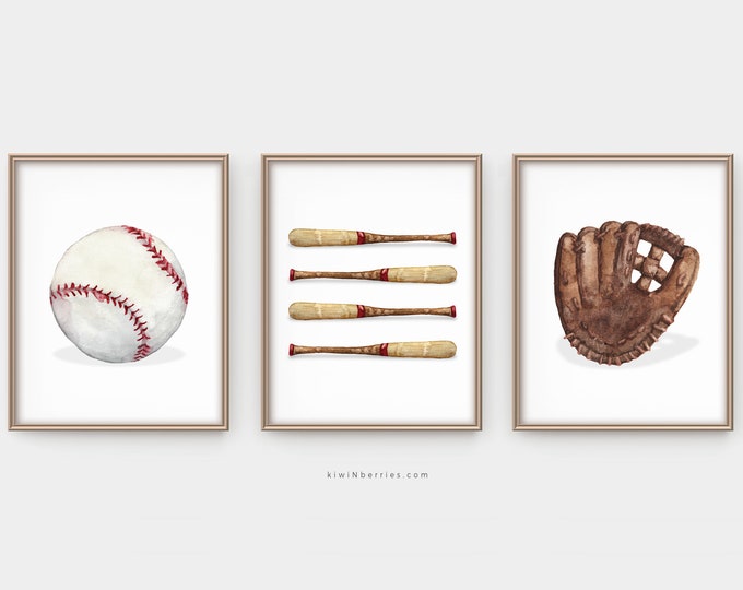 Baseball Wall Decor, Inspirational Quote, Baseball Glove, Baseball Bats ...