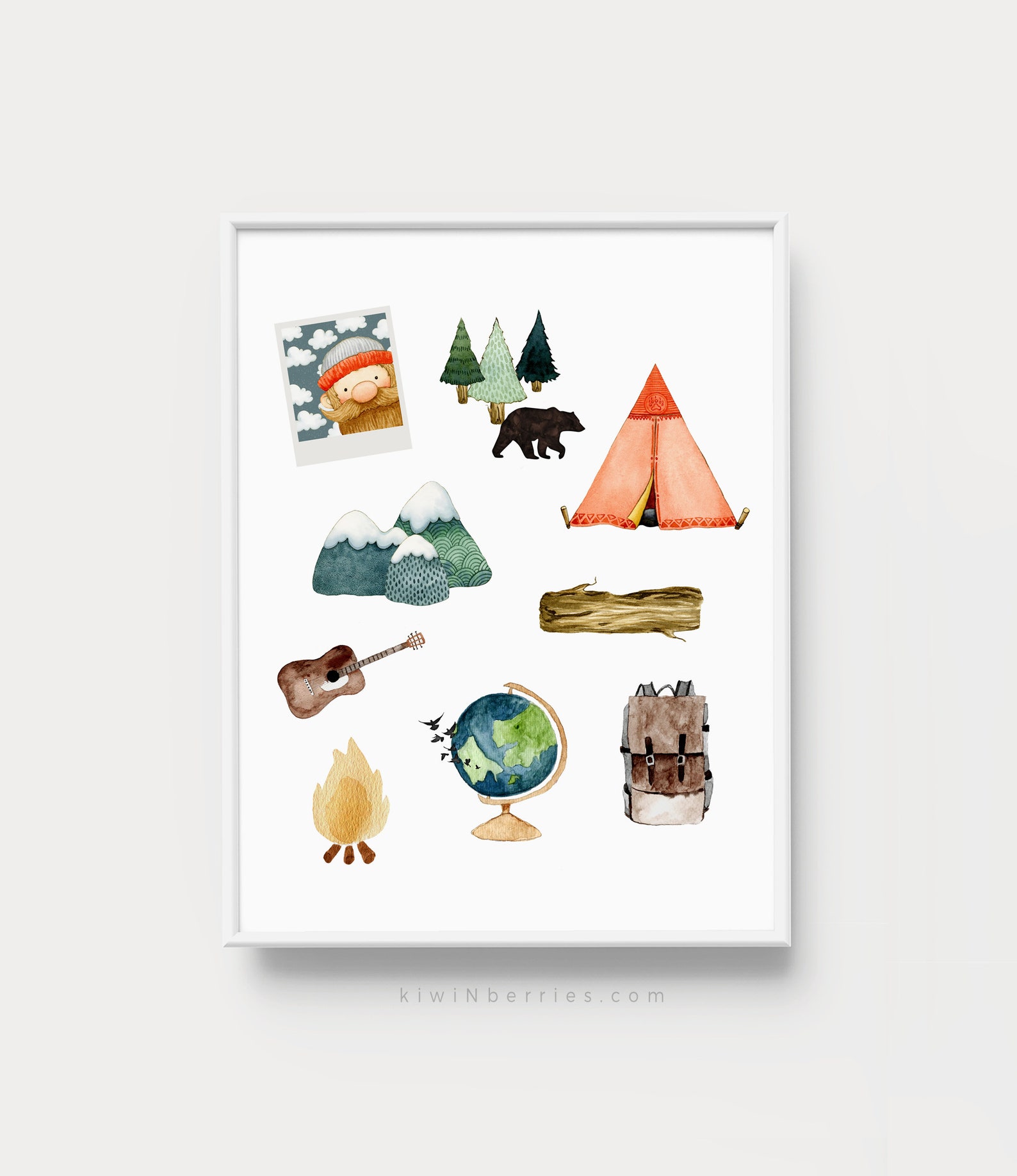 Camping Prints Set: Boys Room Decor, Adventure Art (digital Download ...