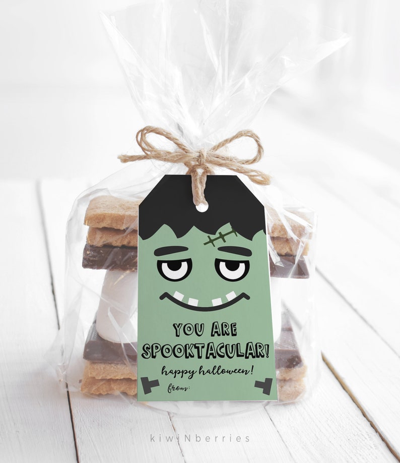Printable Tags for Halloween Party Treat Bags Tag Gifts for - Etsy