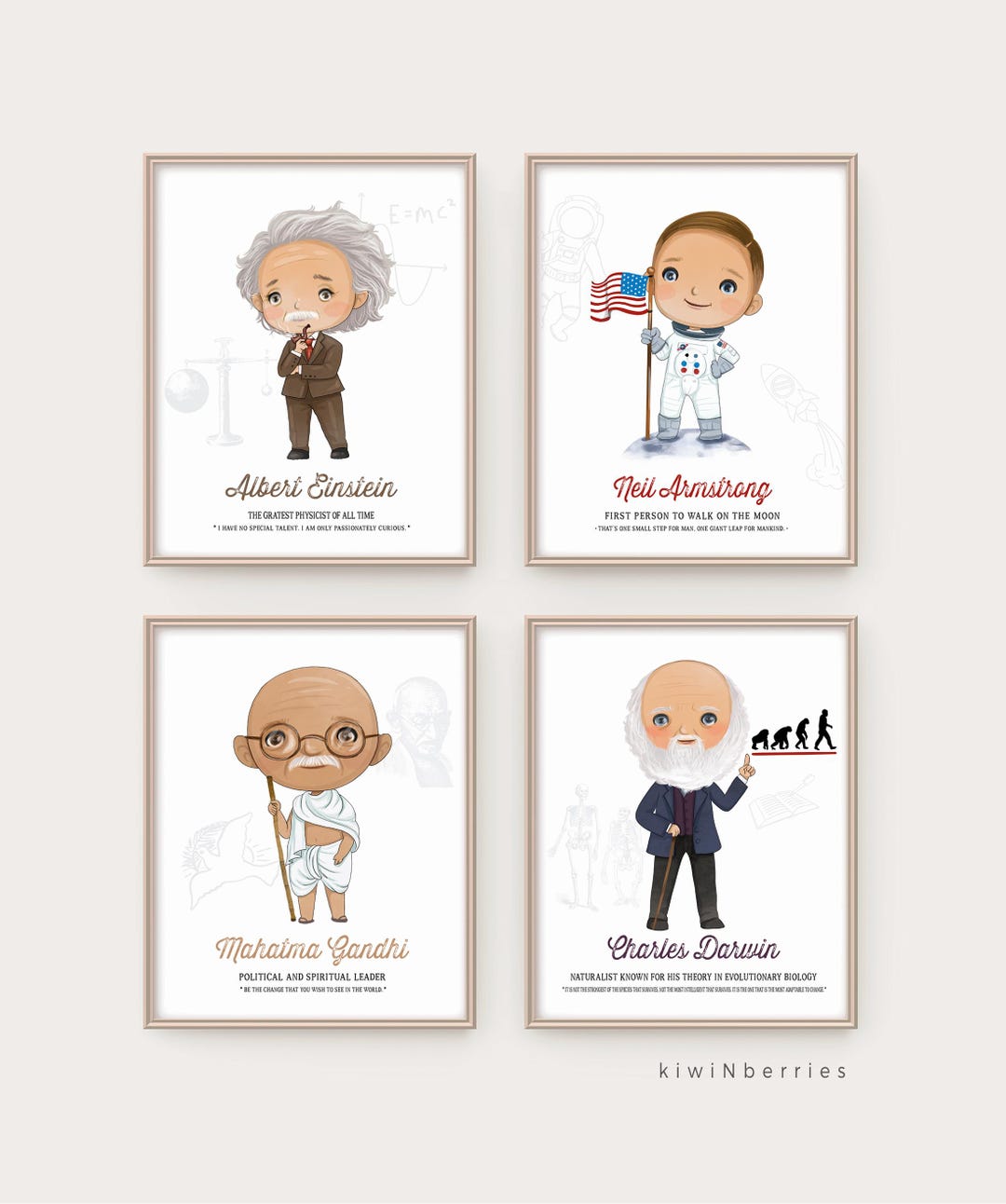 Famous People Classroom Posters: History & Science Leaders (digital ...