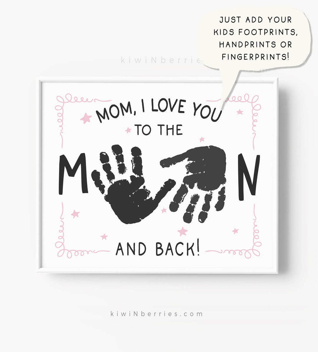 Handprint Card for Mom, Mothers Day Crafts, Custom Printable Gifts From ...