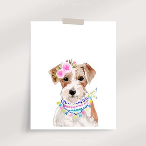 Girl Puppy Prints, Fun Wall Art Decor, Wall Decorations for Girls ...