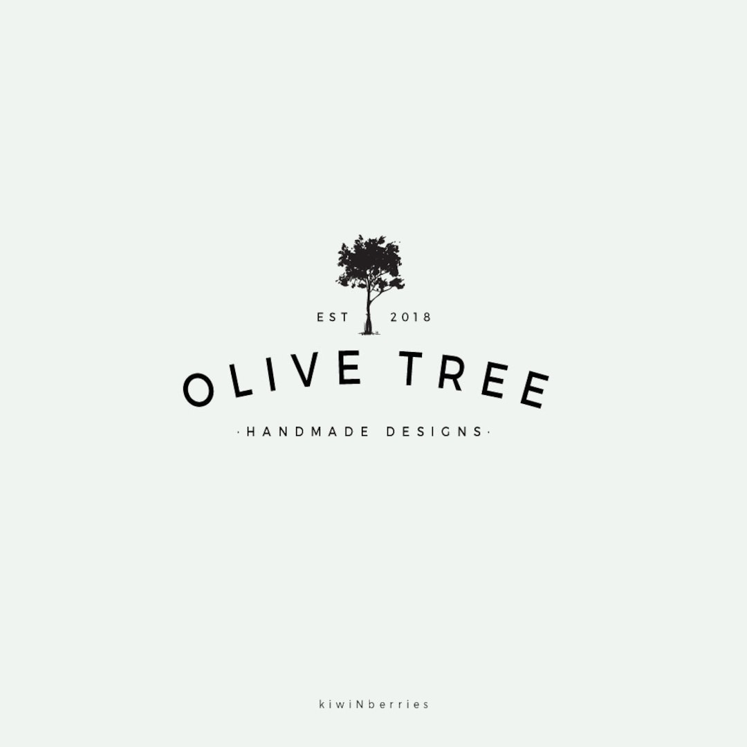 Tree Logo Design, Premade Logo, Natural Farmhouse Shops, Rustic Simple ...