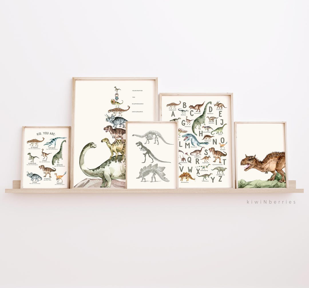Dinosaurs Posters, Boys Room Decor, Printable Dino Wall Art, Dinosaur ...