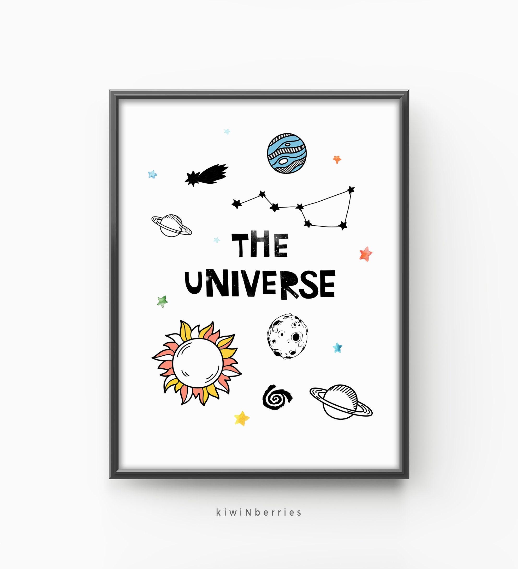 Space Art Prints Space Printable Art Universe Wall Art | Etsy