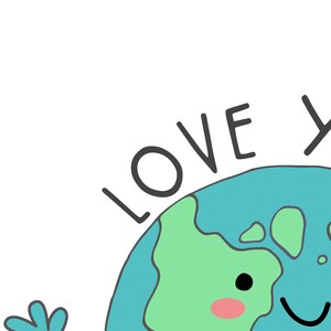 Love the Earth Printable, Environmental Awareness for Kids, Save the ...
