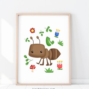 Happy Bugs Print, Bug Printable Art, Bugs Prints, Kids Room Decor ...